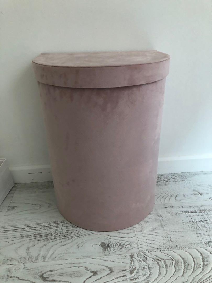 Velvet laundry bin, Furniture & Home Living, Home Improvement ...