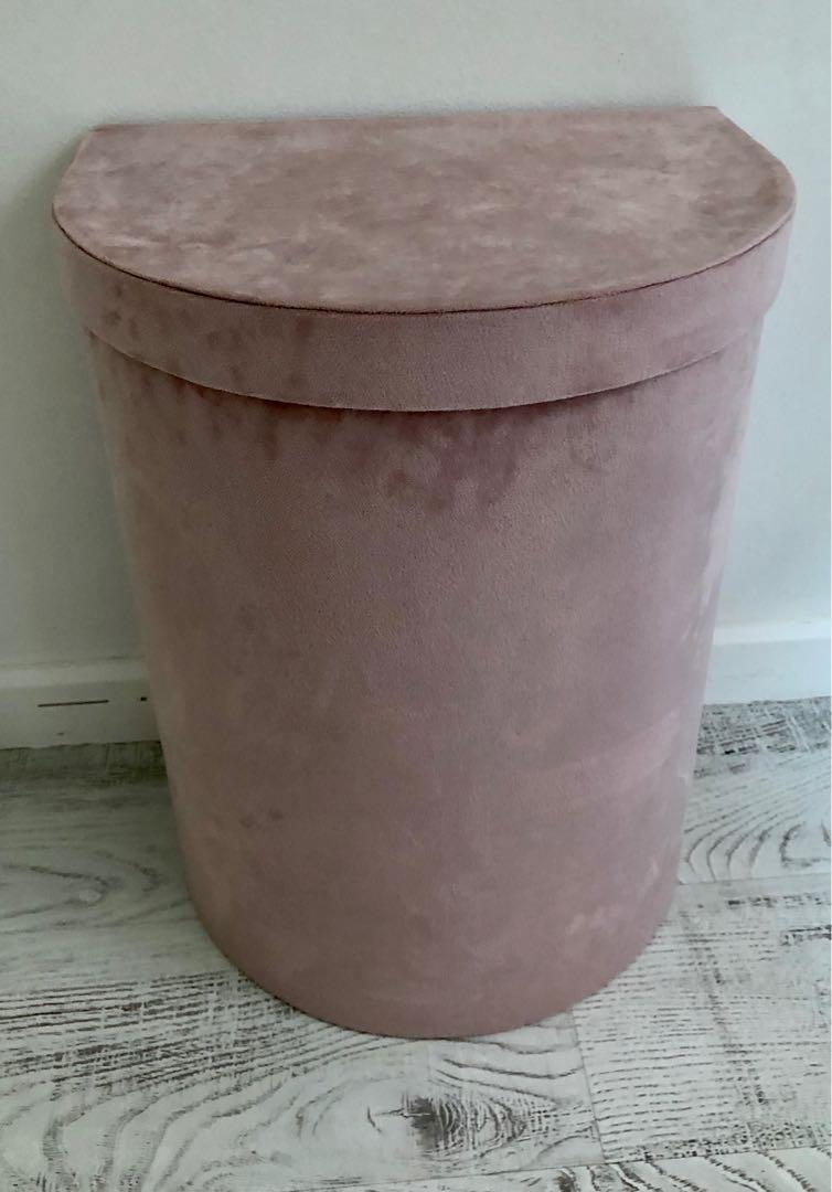 Velvet laundry bin, Furniture & Home Living, Home Improvement ...