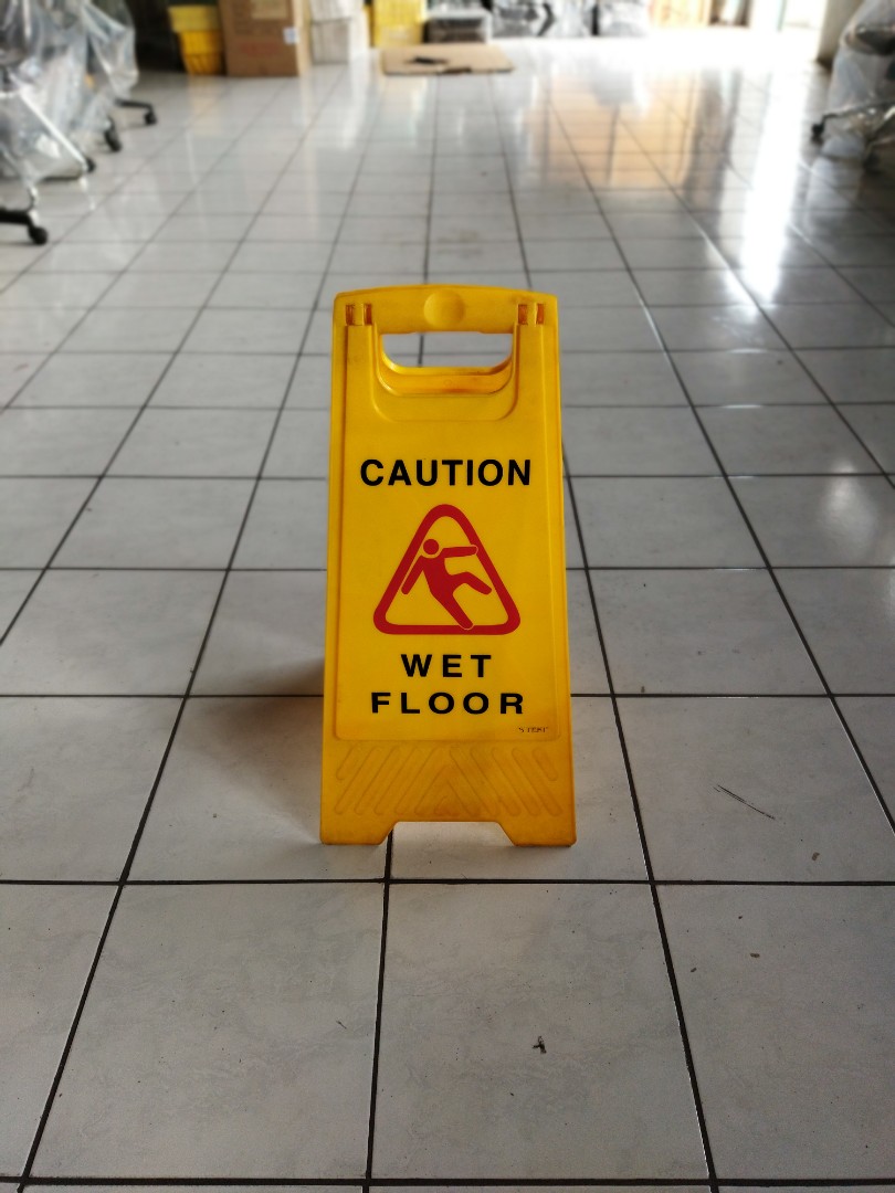 "Wet Floor" Signage, Furniture & Home Living, Cleaning & Homecare ...