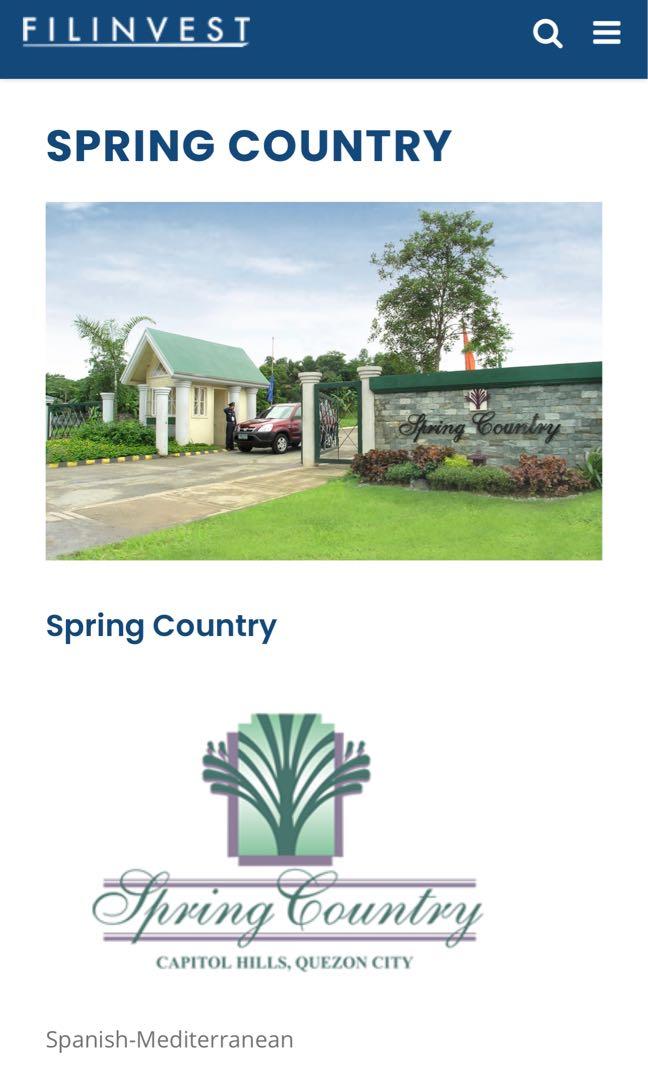 126 sqm Lot - Filinvest Spring Country, Property, For Sale, Lot on ...