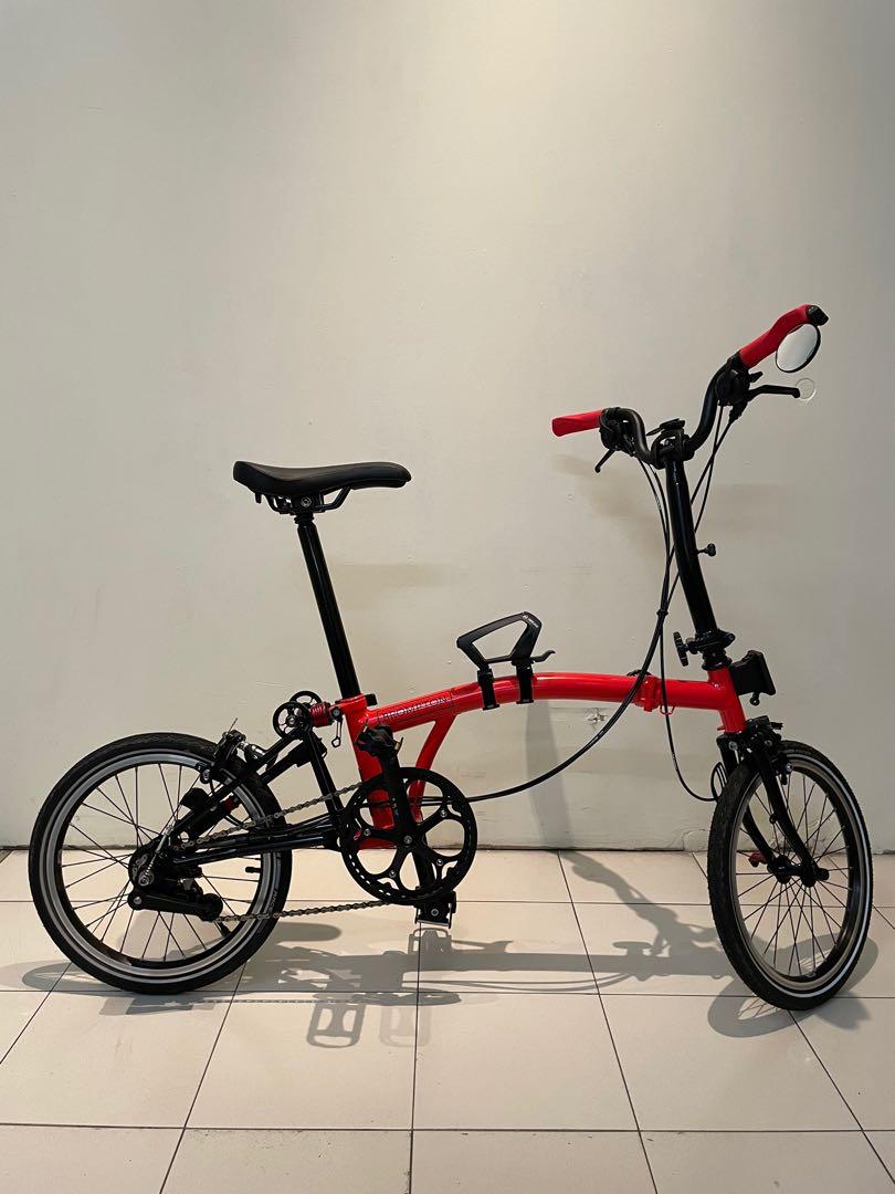 2021 Brompton M6L Rocket Red / Black Edition with upgrades, Sports ...