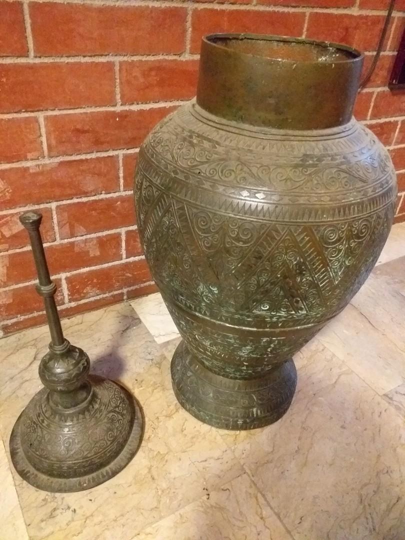 Antique Gadur Brass Gador Jar Vase Display Art Deco Vintage Maranao ...
