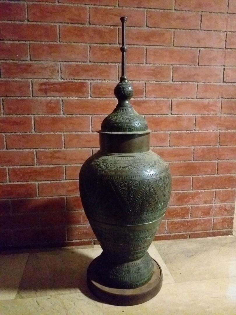 Antique Gadur Brass Gador Jar Vase Display Art Deco Vintage Maranao ...