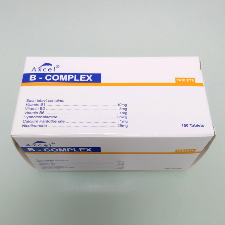 Axcel 維他命 B雜 補充劑 Axcel b-complex 100 tablets, 健康及營養食用品, 健康補充品, 健康補充品 ...