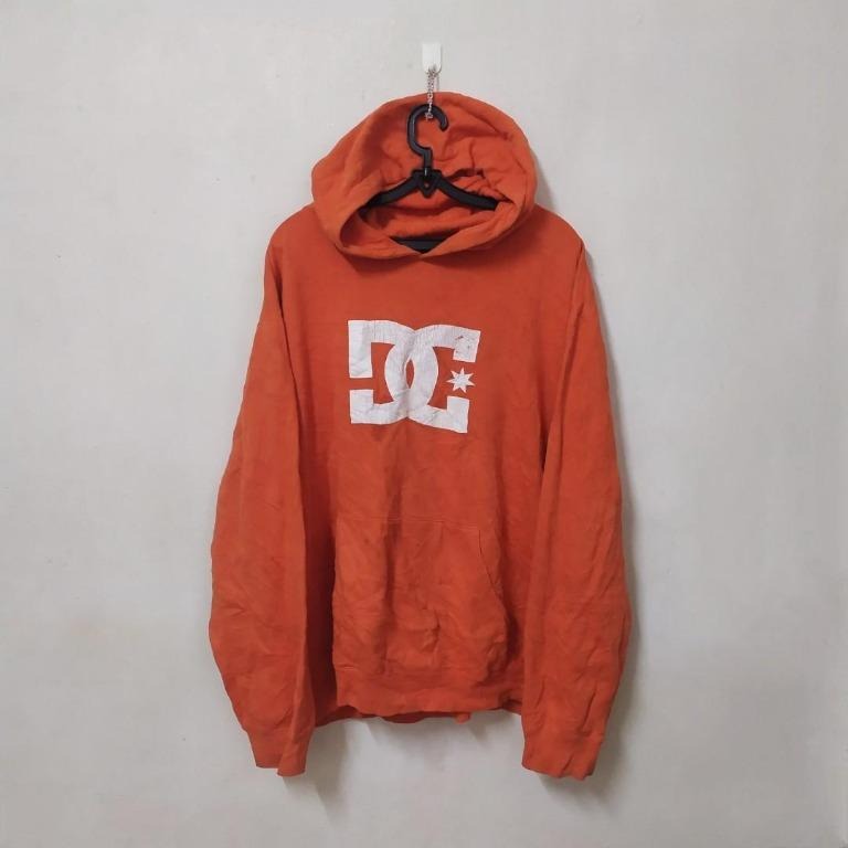 DC Orange Hoodie, Men's Fashion, Coats, Jackets and Outerwear on Carousell