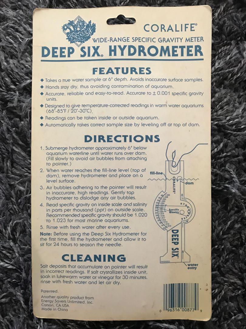 Deep Six Hydrometer, Pet Supplies, Homes & Other Pet Accessories on Carousell