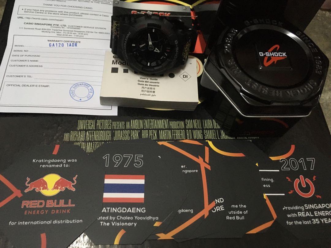 G-SHOCK GA120 1ADR RED BULL SPECIAL LIMITED EDITION, Men's Fashion ...