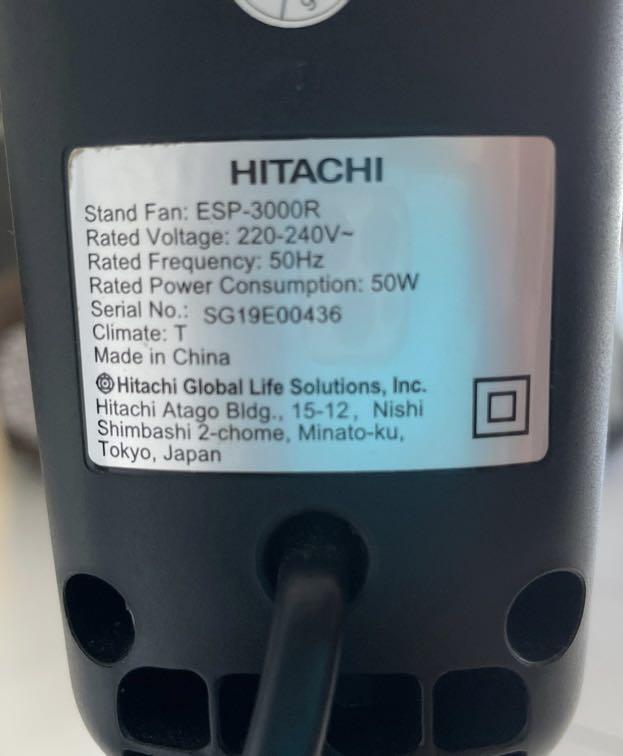Hitachi Fan, TV & Home Appliances, Other Home Appliances on Carousell