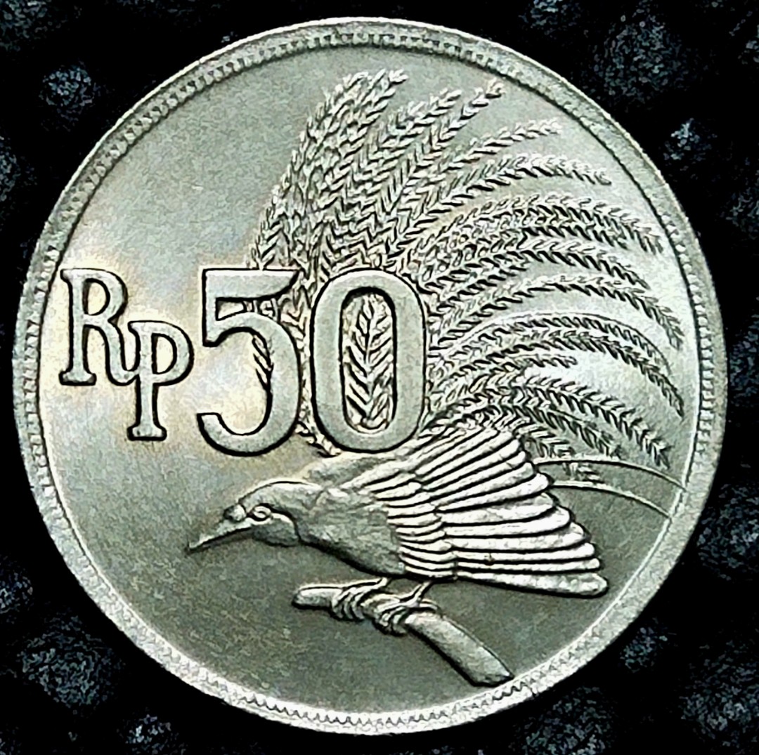 Indonesia Coin 1971 50 Rupiah AU, Hobbies & Toys, Memorabilia ...
