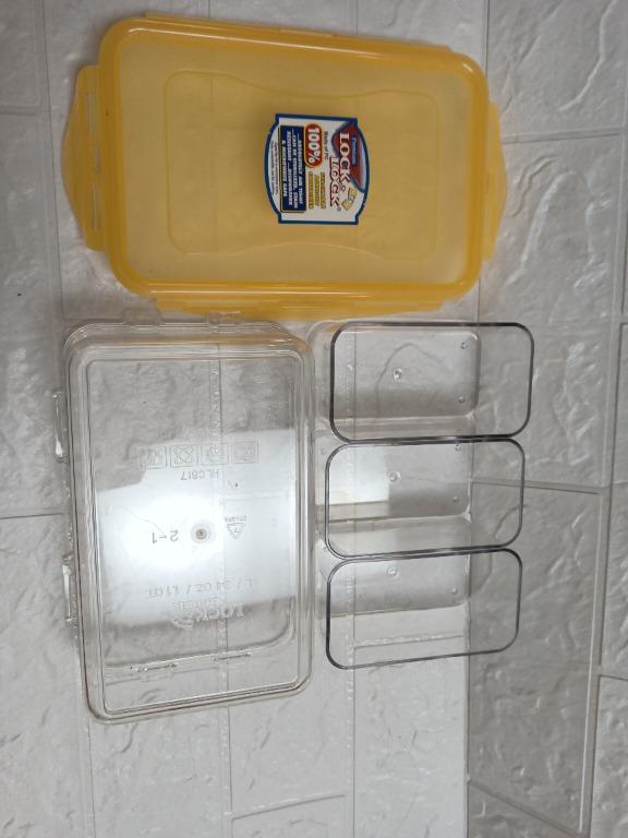 Lock-Lock / Everin Korea Rectangular Food Container 1L with 3 ...