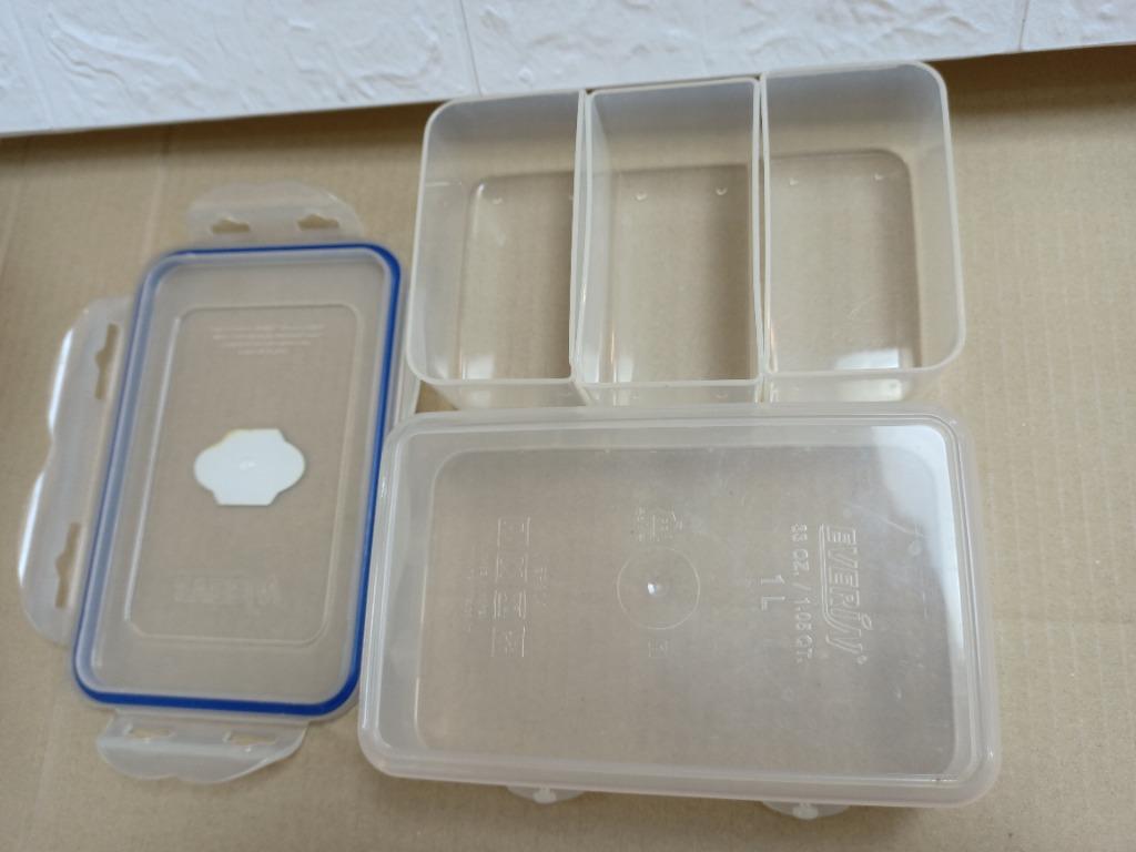 Lock-Lock / Everin Korea Rectangular Food Container 1L with 3 ...