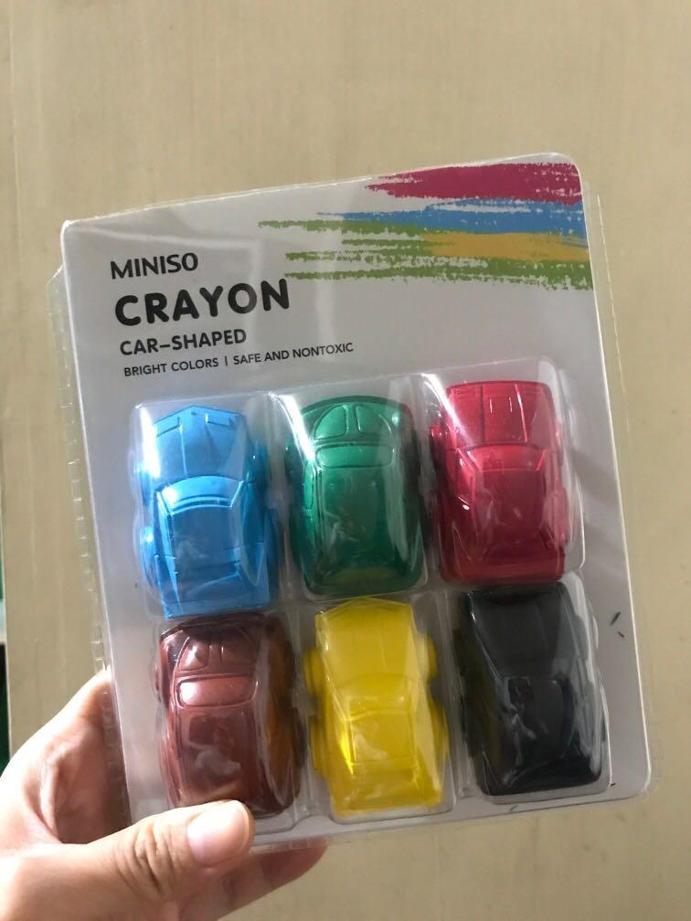 Miniso Car Shaped Crayon, Babies & Kids, Infant Playtime on Carousell