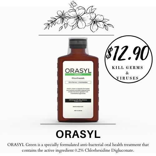 ORASYL GREEN MOUTHWASH (250ML) 0.2% Chlorhexidine Digluconate, Beauty ...