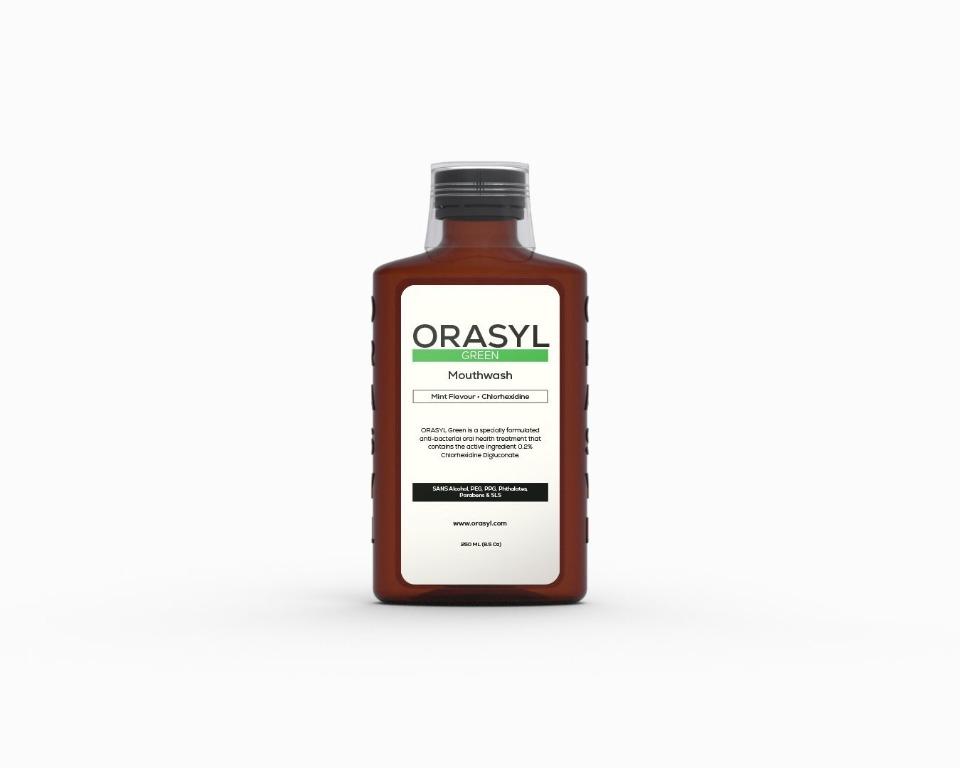 ORASYL GREEN MOUTHWASH (250ML) 0.2% Chlorhexidine Digluconate, Beauty ...