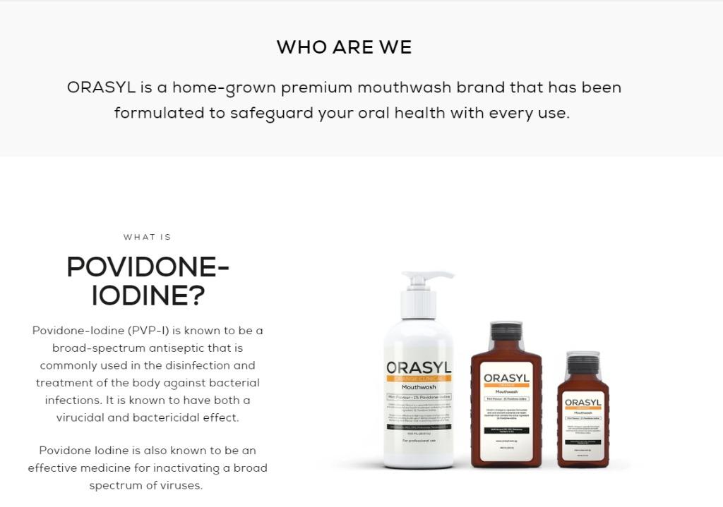 ORASYL ORANGE MOUTHWASH (250ML) 1% Povidone-Iodine, Beauty & Personal ...