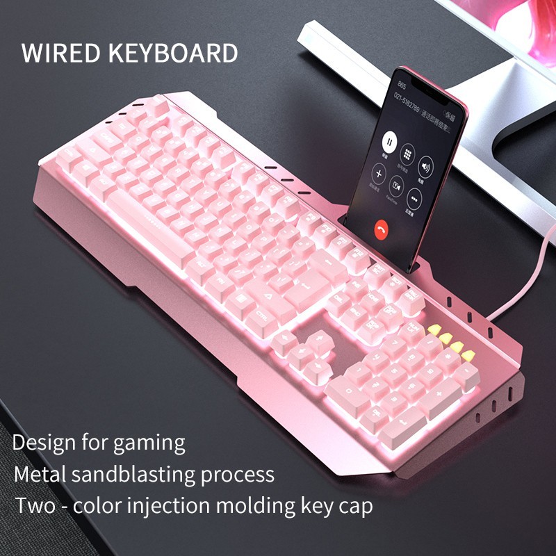 Pink Membrane Keyboard with White Backlit - 104 keys, Computers & Tech ...