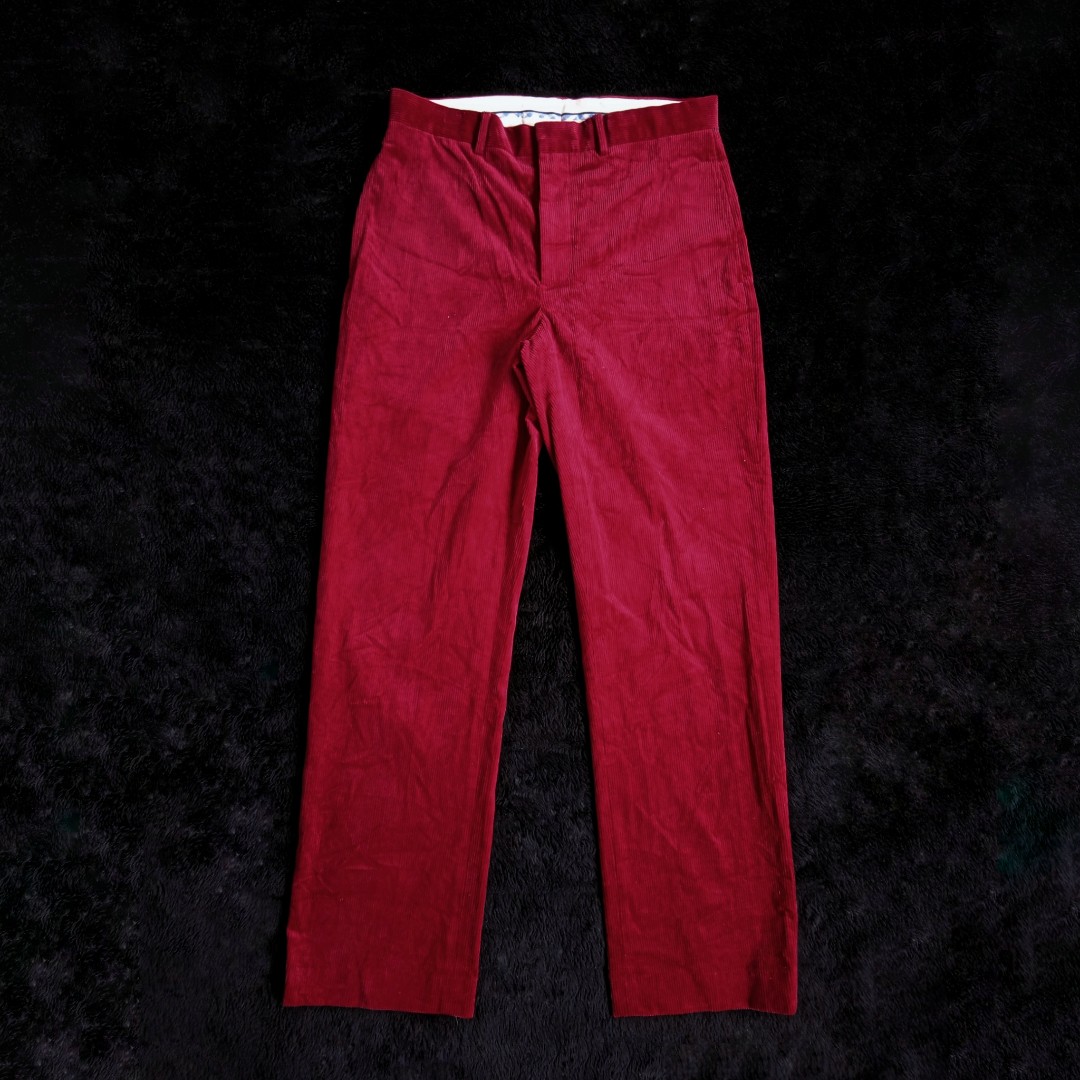 RALPH LAUREN POLO GOLF CHERRY RED CORDUROY PANTS, Men's Fashion ...