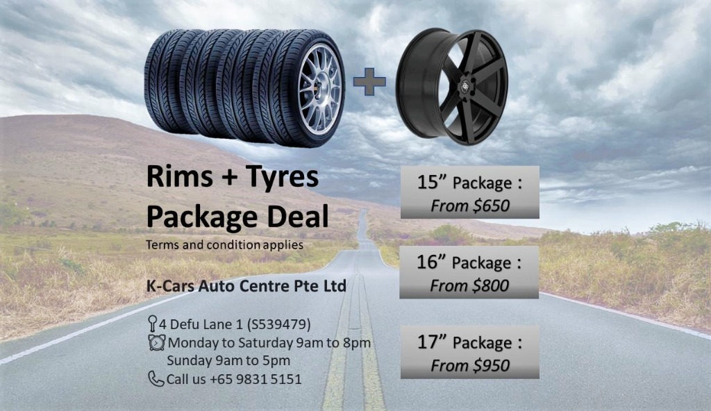 Rims and Tyres: Promotion!!!, Car Accessories, Tyres & Rims on Carousell