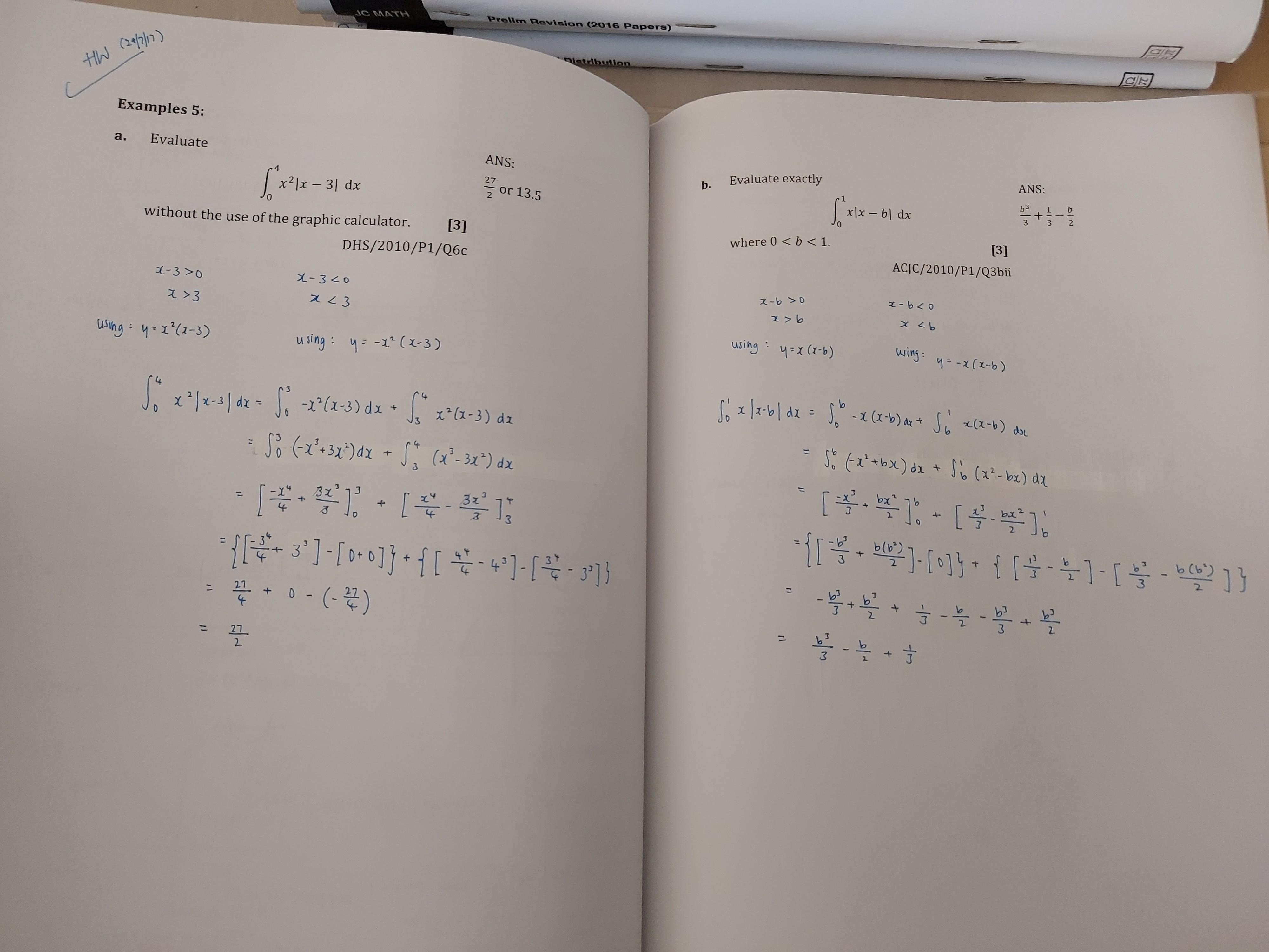 RMSS H2 JC Math Notes/Practice Books, Hobbies & Toys, Books & Magazines ...