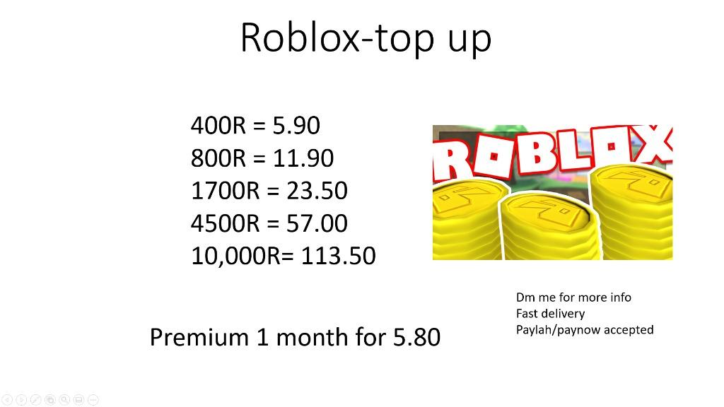 Roblox top up(Cheap), Video Gaming, Gaming Accessories, Game Gift Cards ...