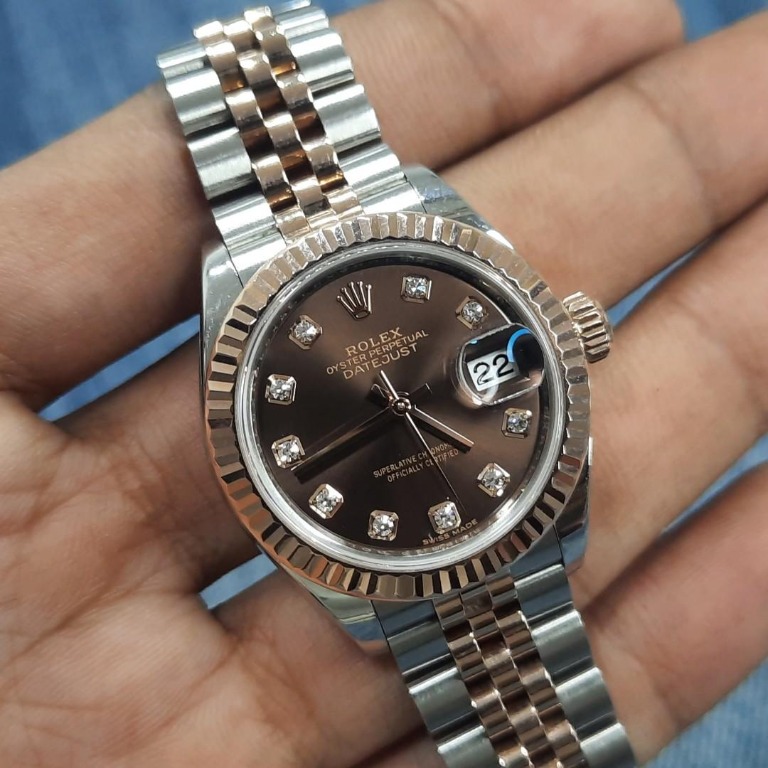 Rolex Oyster Perpetual "Datejust" Chocolate Diamond Dial Automatic ...