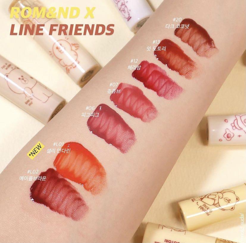 《現貨》Romand x Line Friends Juicy Lasting Tint Mini, 美容＆化妝品, 健康及美容 - 皮膚護理 ...