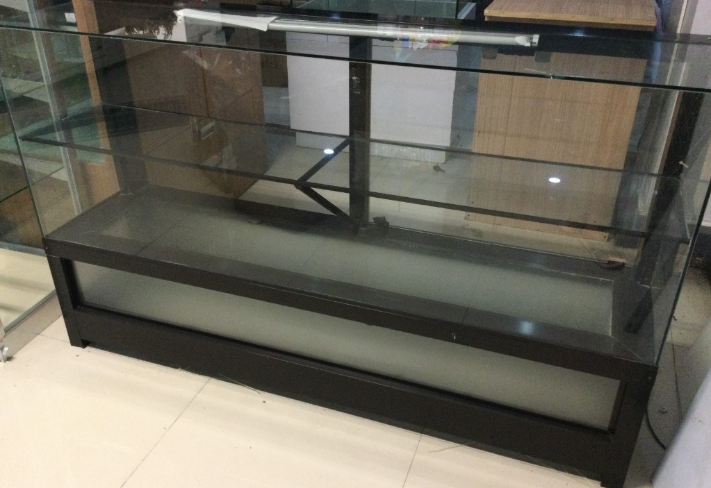 RUSH! GLASS DISPLAY CABINET ANALOK FINISH (Estante | Tempered ...