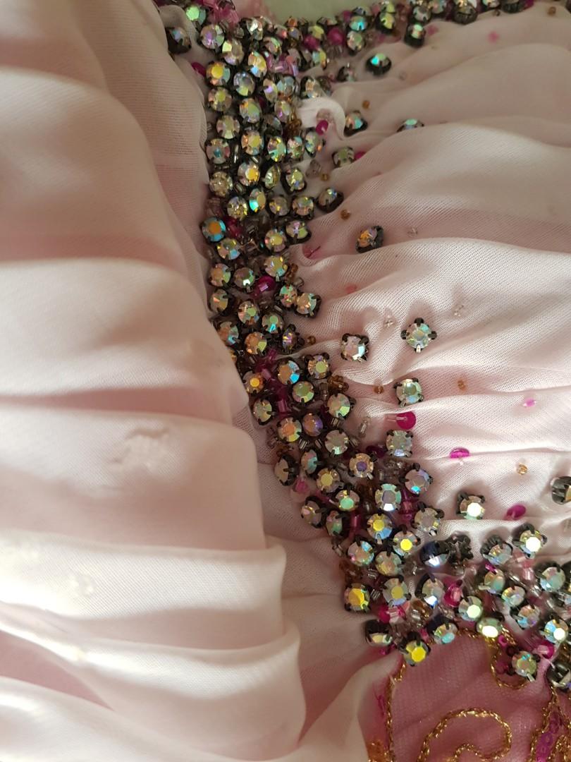 Sagala/Debut Pink Gown with Swarovski Crystals, Women's Fashion ...