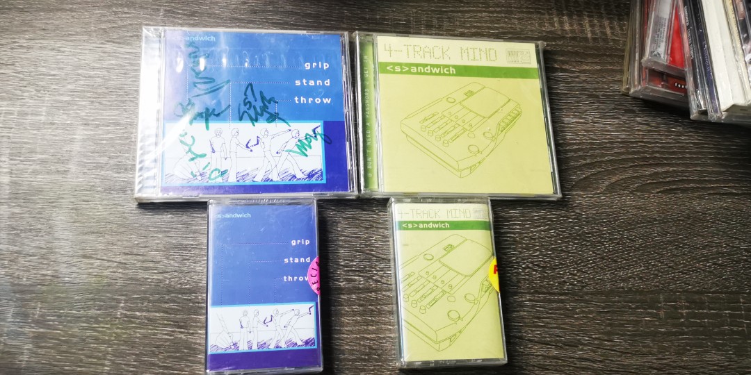 SANDWICH GRIP STAND THROW with RARE ALBUM LAUNCHING TICKET, 4 TRACK ...