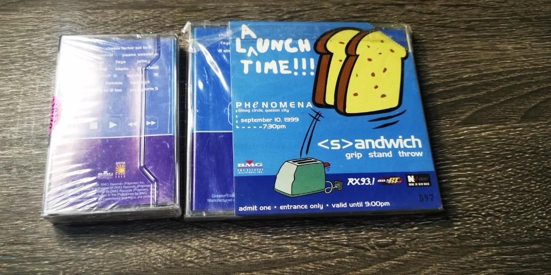 SANDWICH GRIP STAND THROW with RARE ALBUM LAUNCHING TICKET, 4 TRACK ...