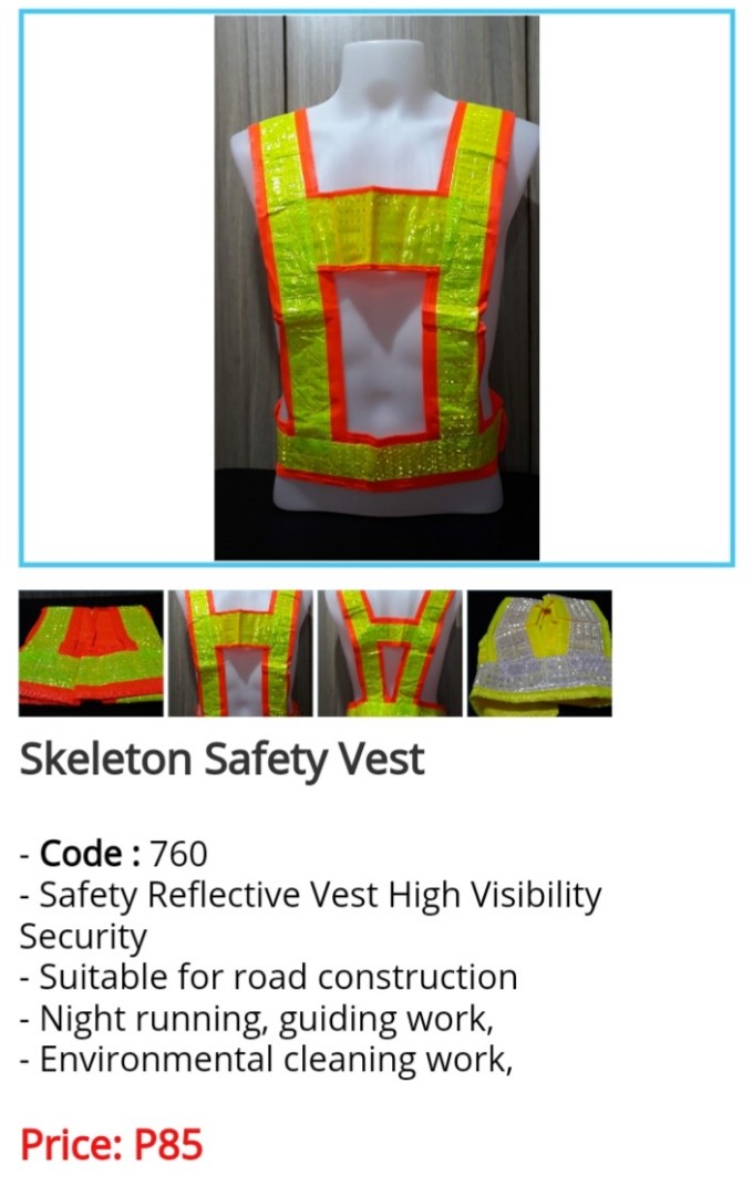Skeleton Safety Vest with freebie :) Reflective reflector night run ...
