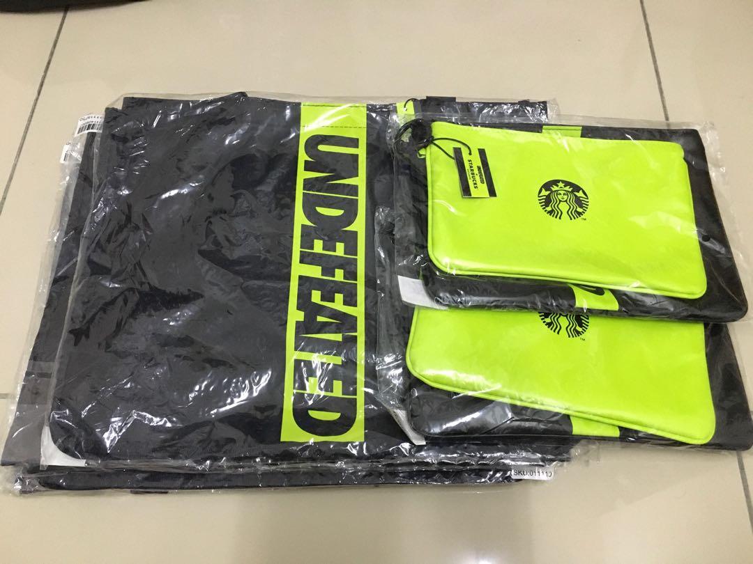 Starbucks x Undefeated Tote Bag & Pouch Set , Men's Fashion, Bags, Belt ...