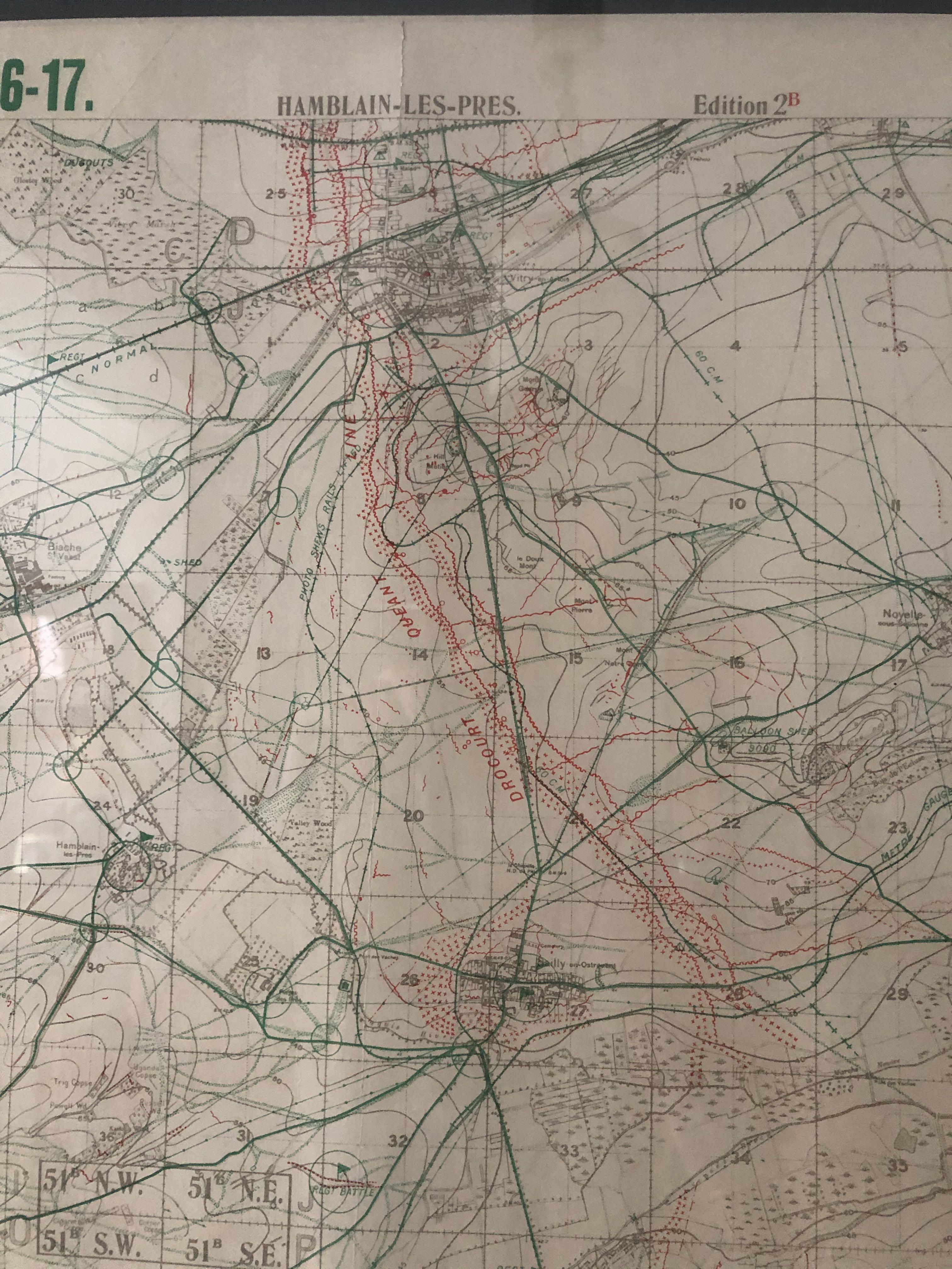 Stunning Original WW2 Trench Map 25/06/1917 Rare, Hobbies & Toys ...