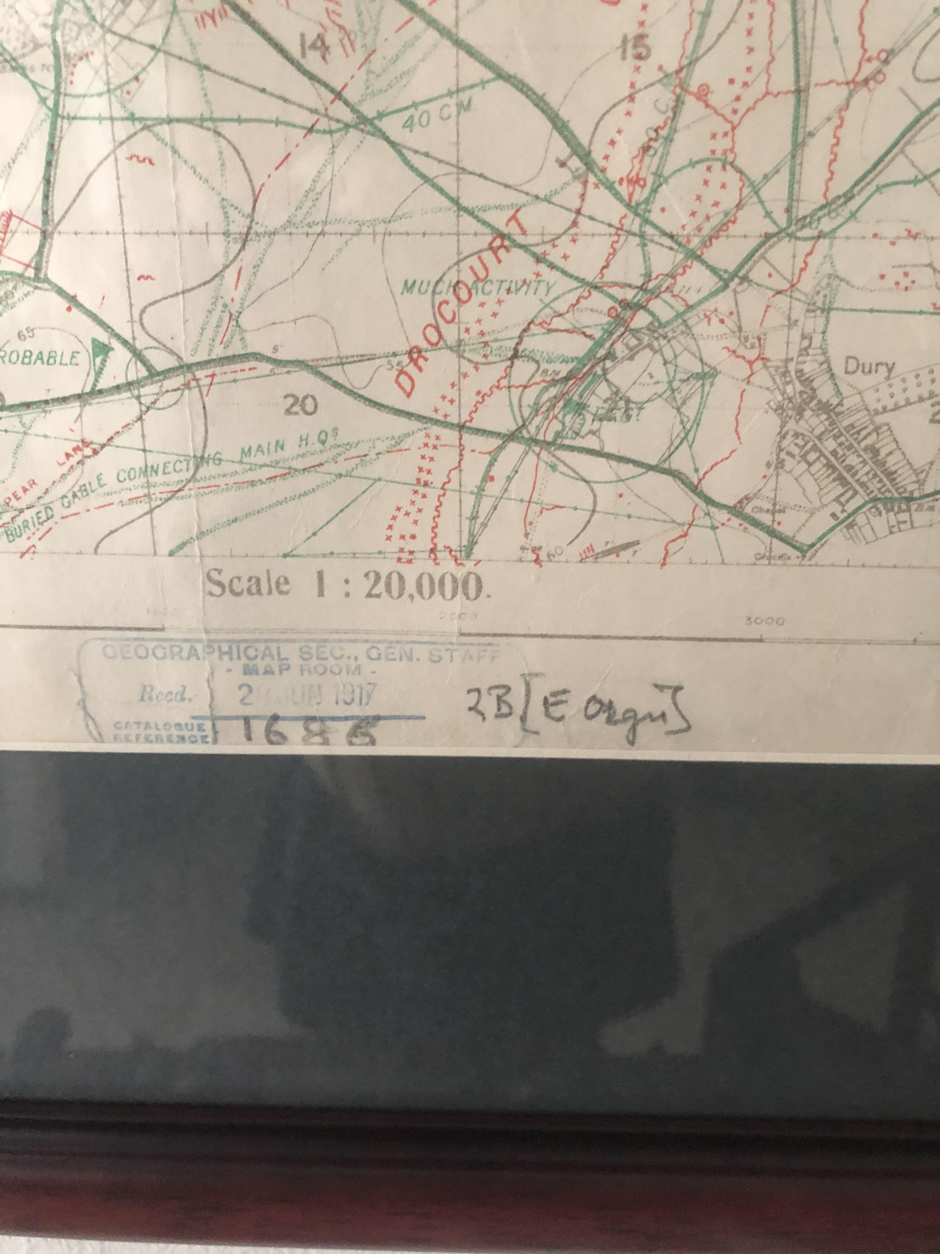 Stunning Original WW2 Trench Map 25/06/1917 Rare, Hobbies & Toys ...