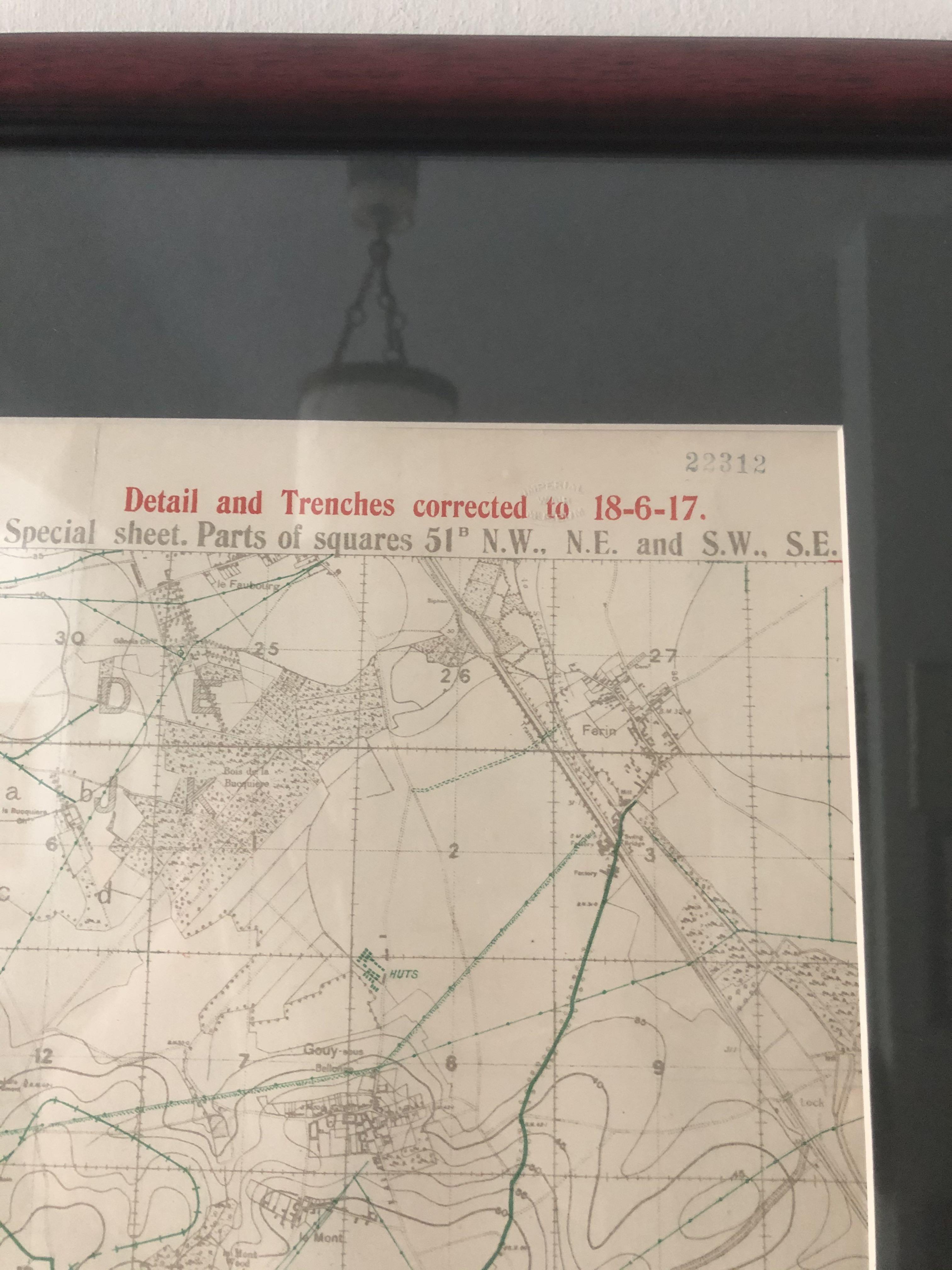 Stunning Original WW2 Trench Map 25/06/1917 Rare, Hobbies & Toys ...