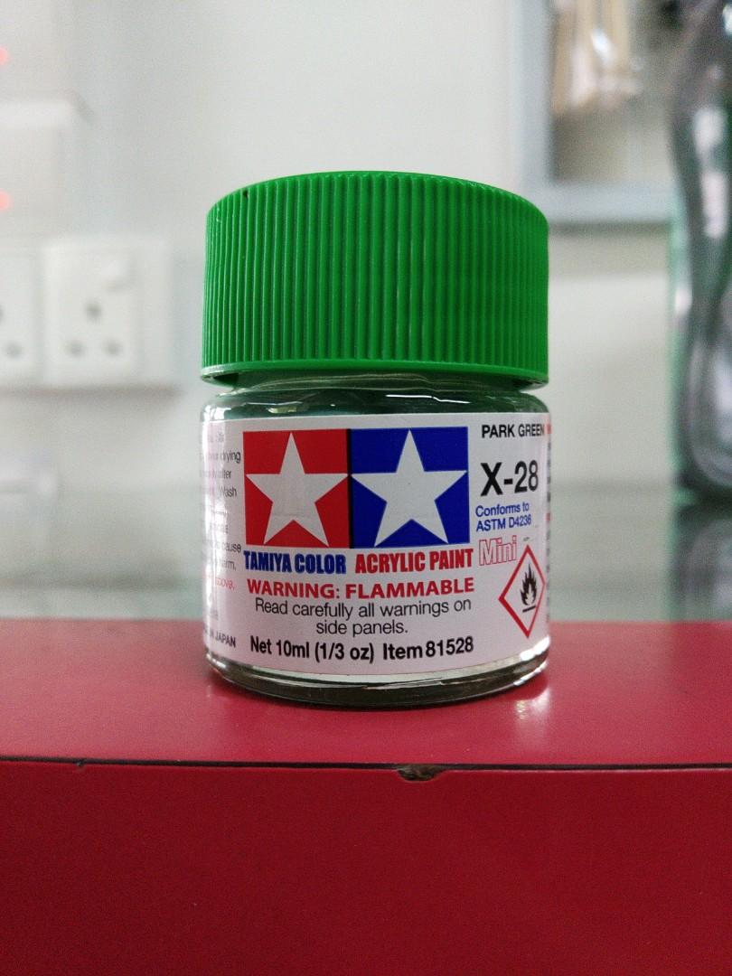 Tamiya X-28 Park Green Acrylic Paint Mini, Hobbies & Toys, Stationery ...