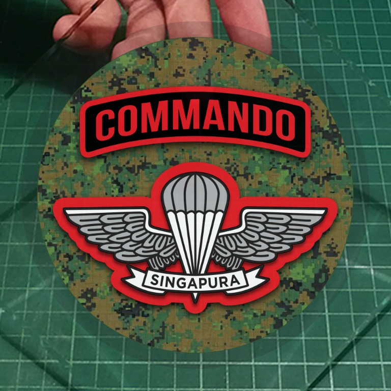 The SAF COMMANDOS - FOR HONOUR AND GLORY . Airborne Red Backing ...