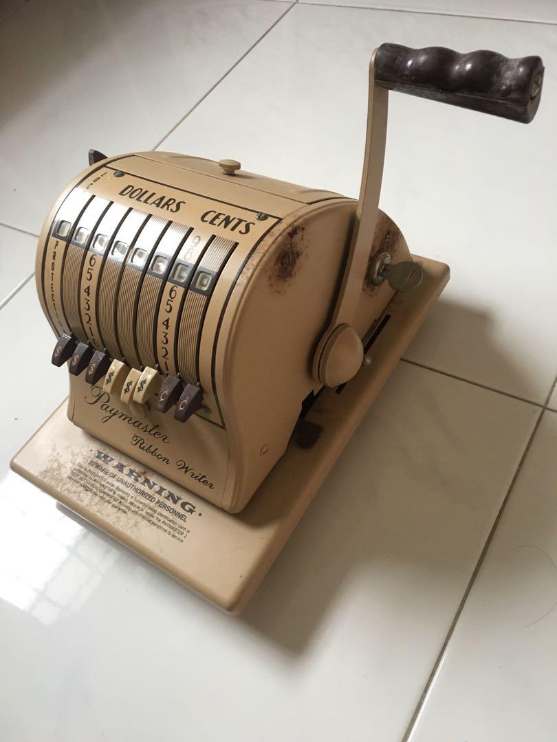 Vintage Cheque Writing Machine, Everything Else on Carousell