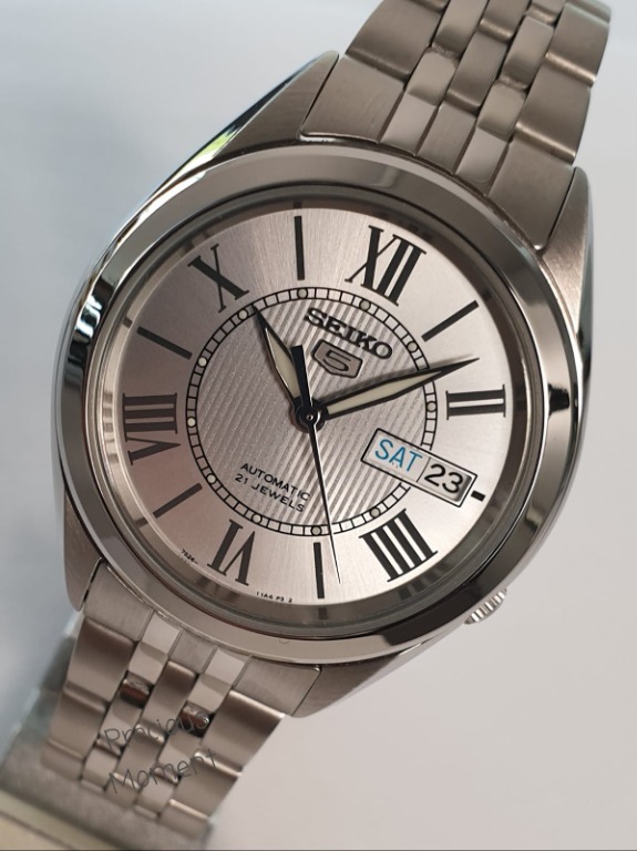 Watch SEIKO 5 Automatic Watch 21 Jewels See-thru Back SNKL29K1 White ...