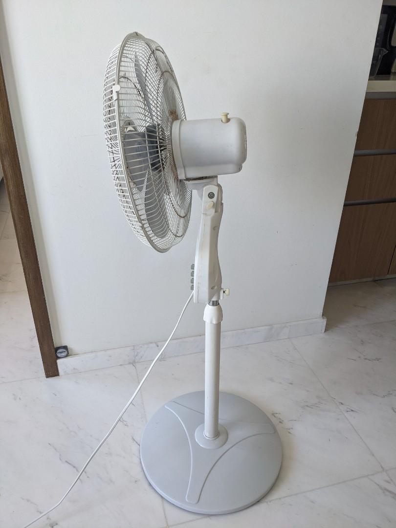 White standing fan, TV & Home Appliances, Air Conditioners & Heating on ...