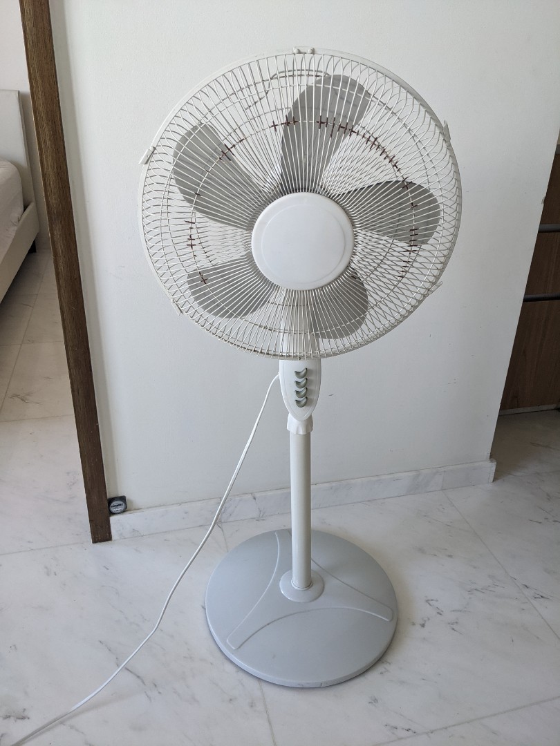 White standing fan, TV & Home Appliances, Air Conditioners & Heating on ...