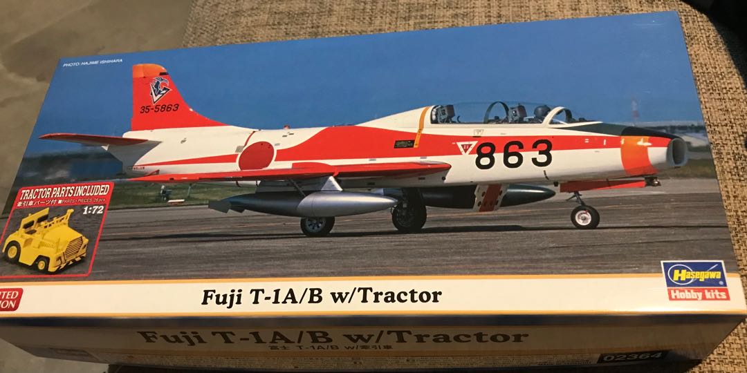 全新 現貨 1/72 Fuji T-1A/B with tractor 模型飛機 日版 長谷川 hasegawa, 興趣及遊戲, 玩具 ...