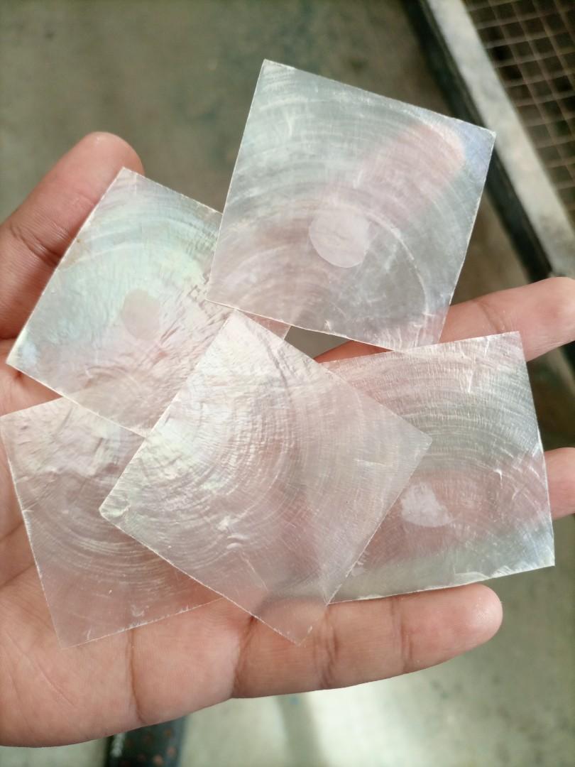 Capiz shell square cut (2"x2") 100pcs., Furniture & Home Living, Home ...