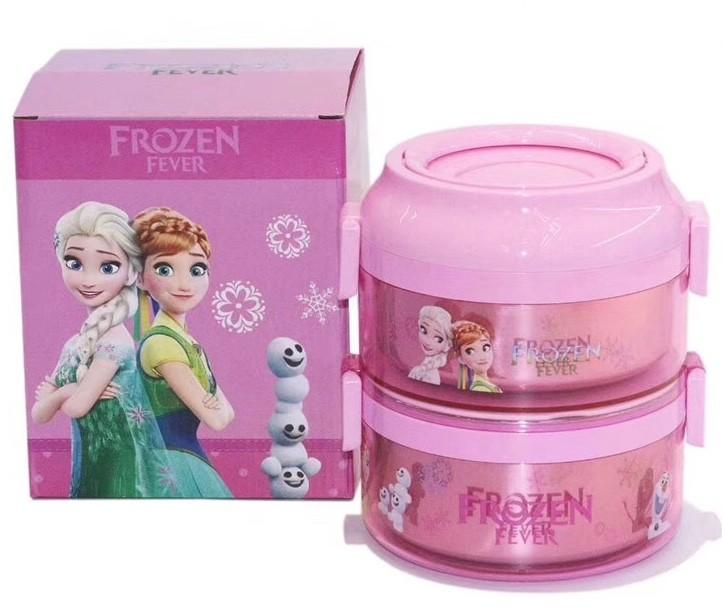 Cartoon 2-Tier Tingkat Lunchbox Food Container, Furniture & Home Living ...