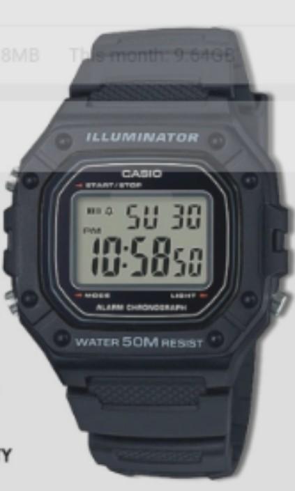 Casio Illuminator Water Resistant Digital Watch, Mobile Phones & Gadgets, Wearables & Smart ...