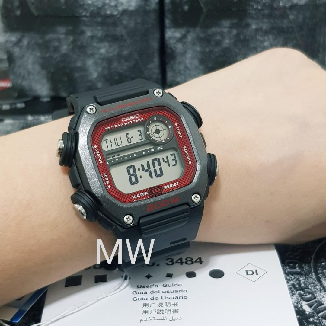 Casio original men digital resin sports watch 10 years battery dw291 dw ...
