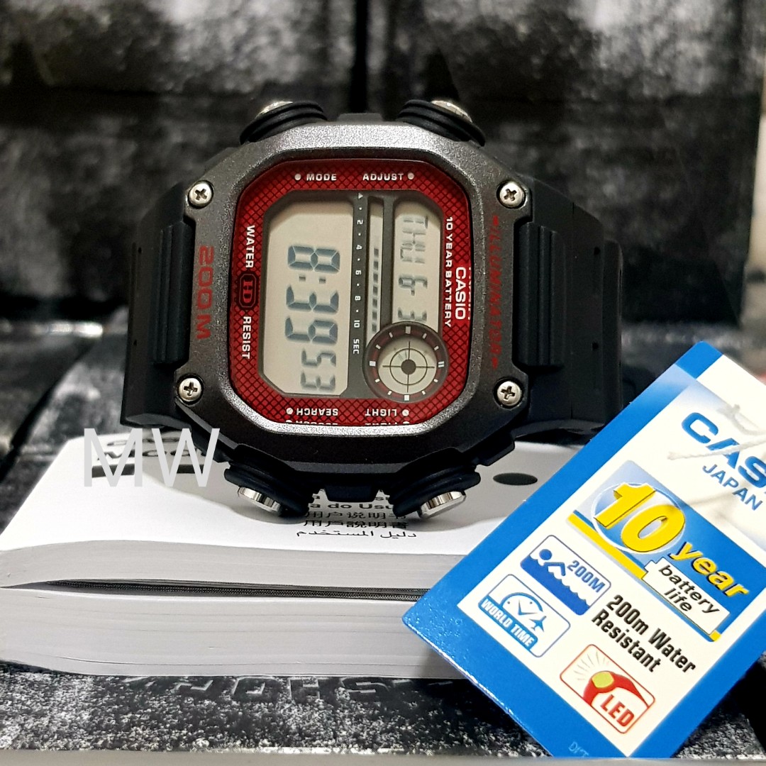 Casio original men digital resin sports watch 10 years battery dw291 dw ...