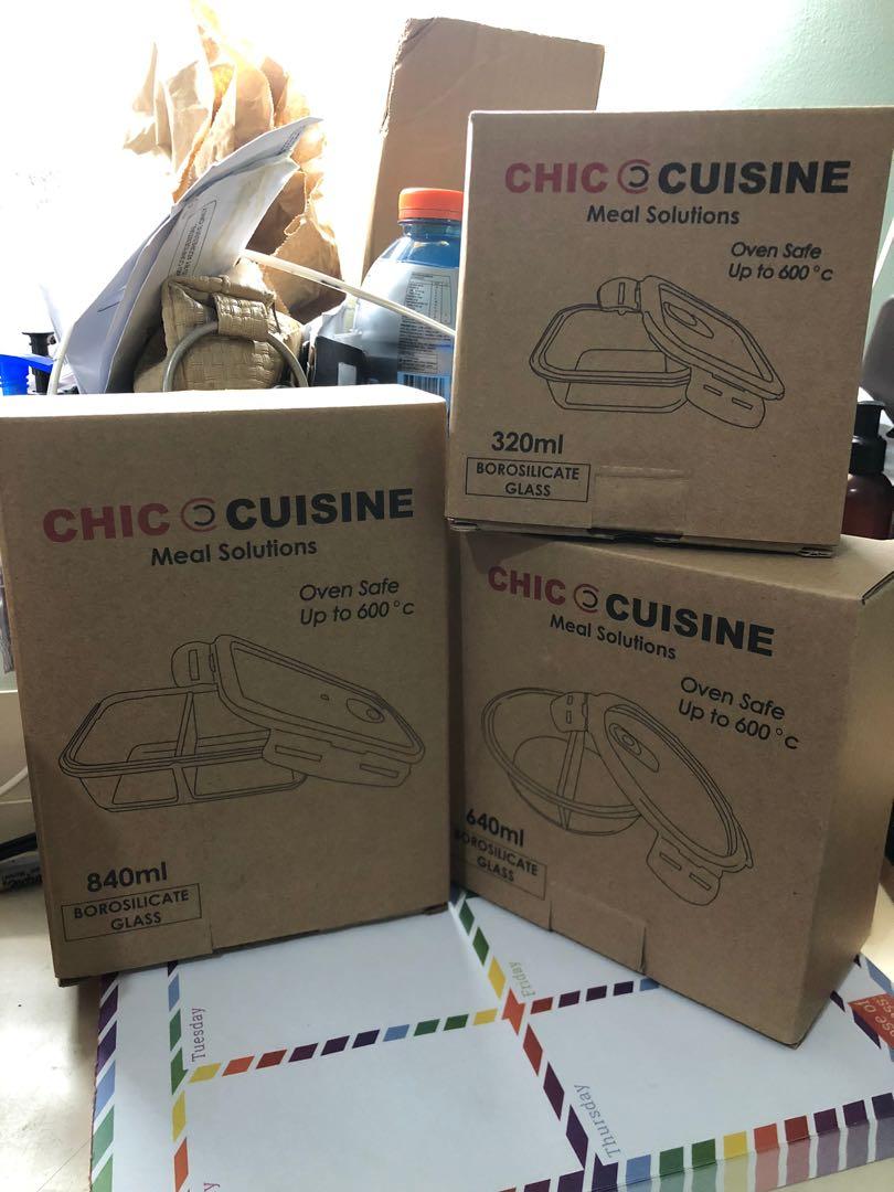 CHICK CUISINE Meal Solutions glassware food container (green ...