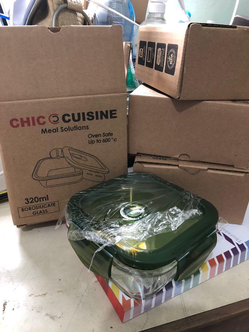 CHICK CUISINE Meal Solutions glassware food container (green ...
