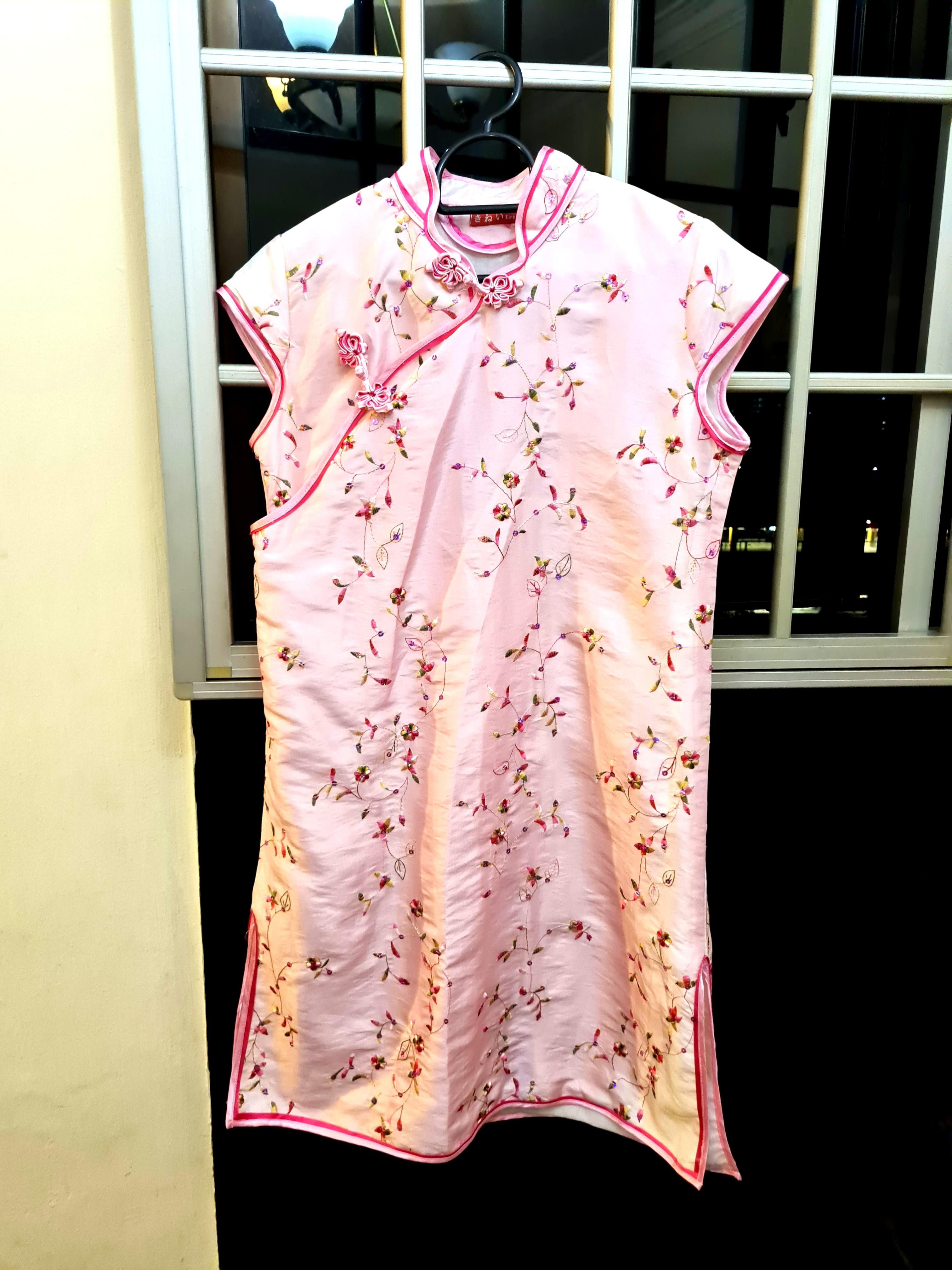 Chloe Pink Cheong Sum, Women's Fashion, Dresses & Sets, Dresses on ...
